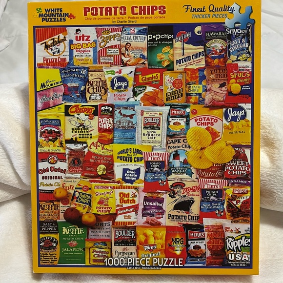 White Mountain | Games | Used 00 Pc White Mountain Potato Chips Puzzle ...